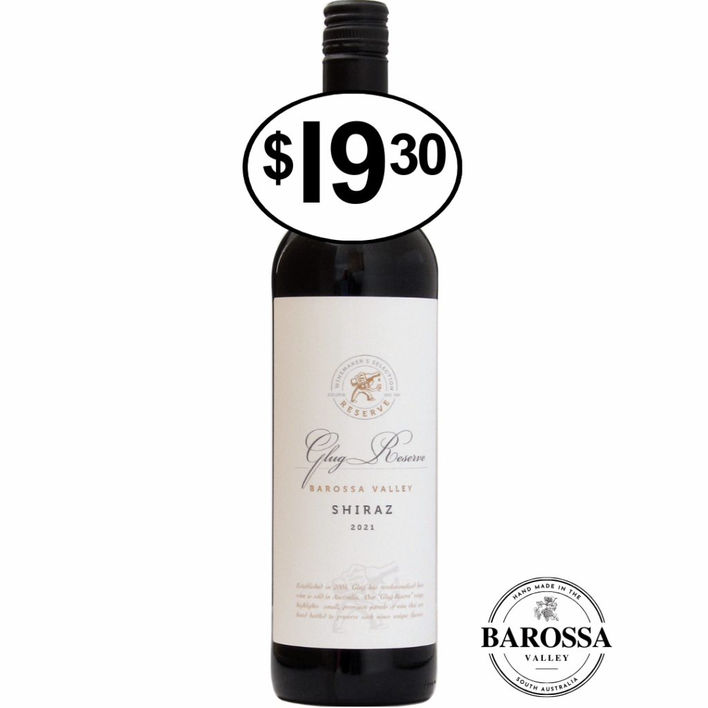 Glug Reserve Barossa Valley Shiraz 2021 – Glug Wines